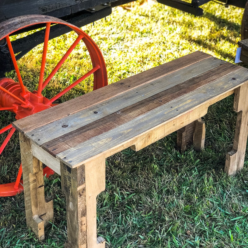 Reclaimed Wood Bench - Etsy