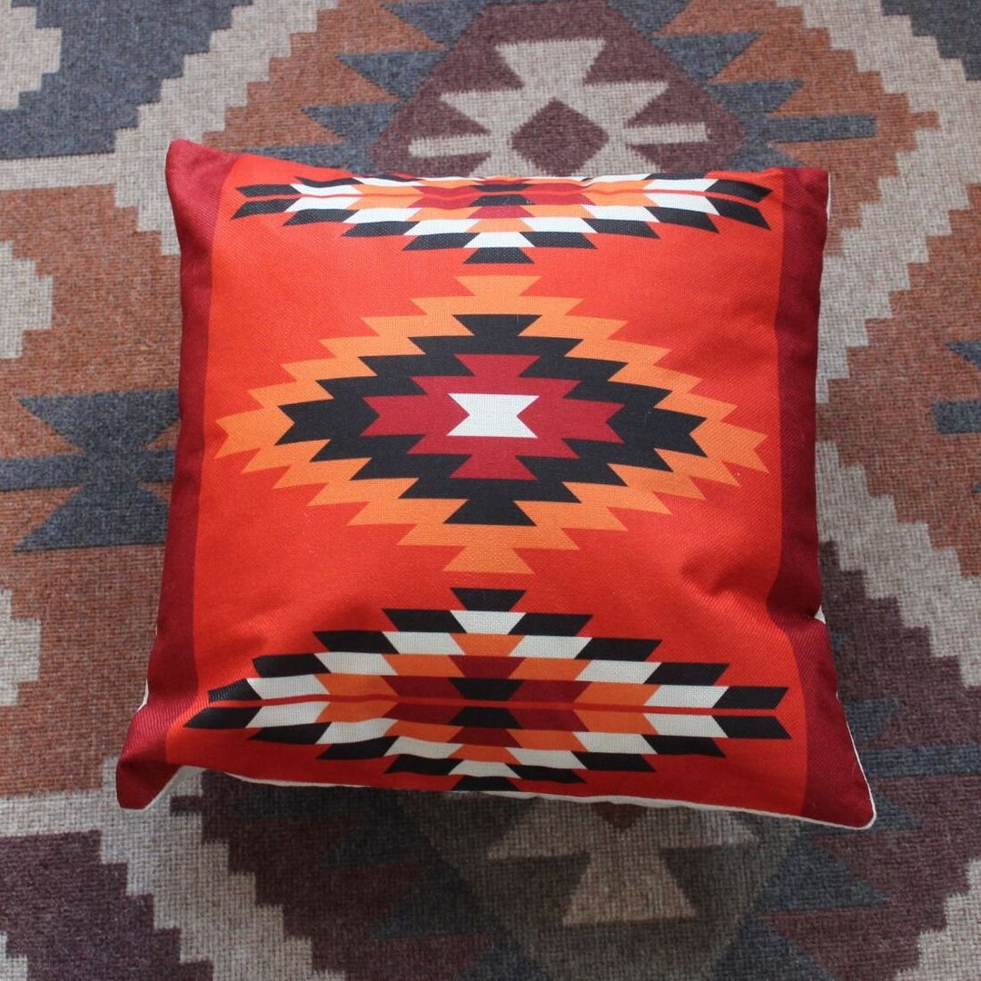 Rustic Purepecha Cushion Cover Southwestern Native Pattern - Etsy
