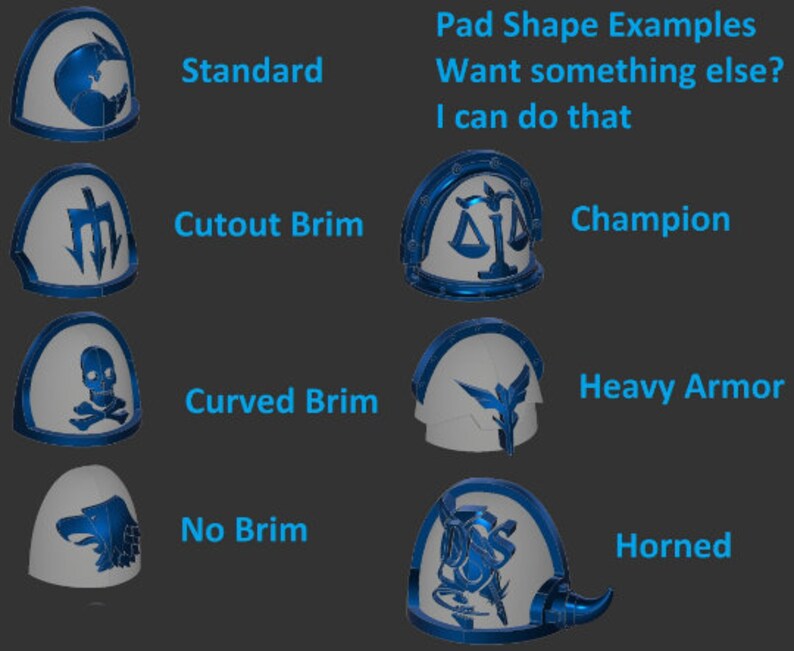 Primaris 3x-50x MetalMessiah Shoulderpads for 28mm wargames Mk8 power ...