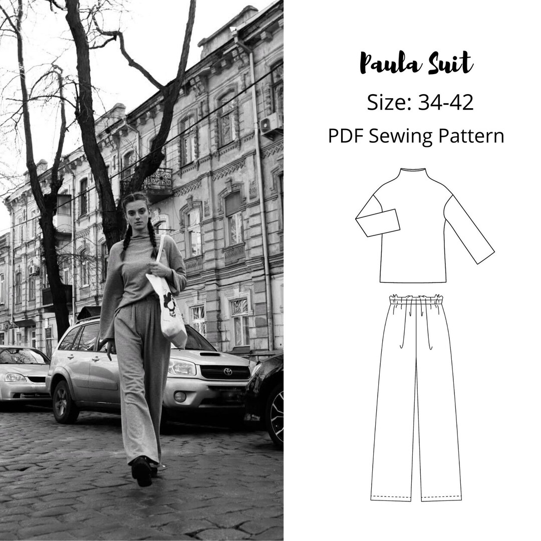 Loungewear Set Pattern, Sweat Set Pattern, Women's Sweatpants Sewing ...