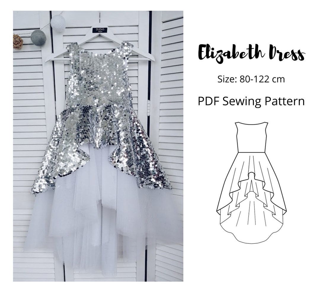 Flower Girl Dress PDF Sewing Pattern for 1-7 Years Girls Dress ...