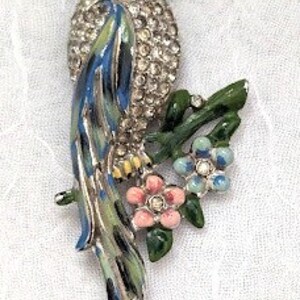 Vintage 1940s Coro Parrot Duette Brooch-fur Clip - Etsy