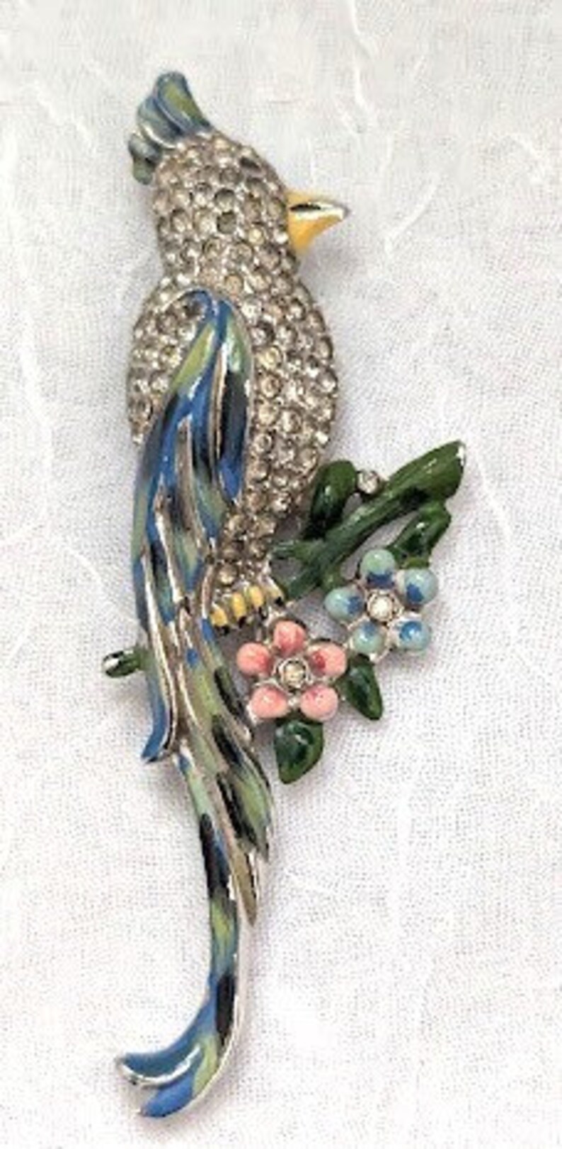 Vintage 1940s Coro Parrot Duette Brooch-fur Clip - Etsy