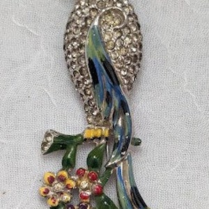 Vintage 1940s Coro Parrot Duette Brooch-fur Clip - Etsy
