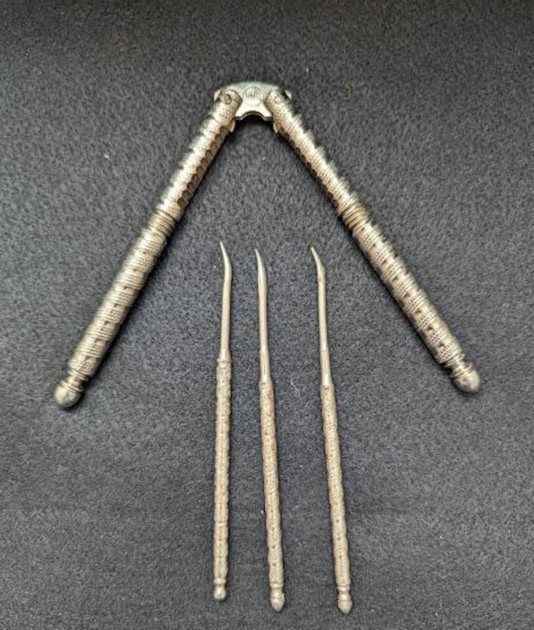 Vintage HMQ Nutcracker and 3 Nut Picks - Etsy