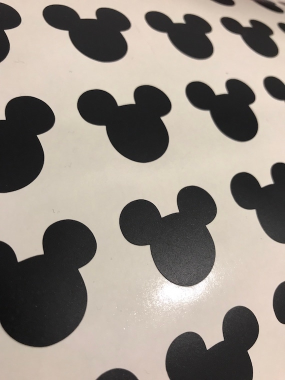 50 Mickey Mouse Shaped Vinyl Sticker Decals | Etsy