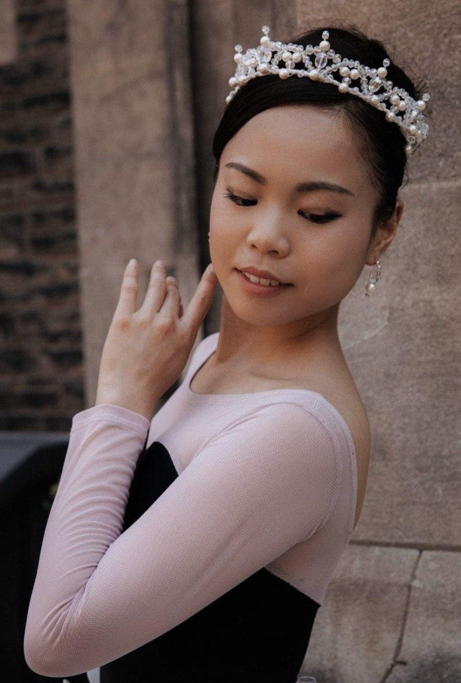 Dainty Crystal & Pearl Tiara - Etsy