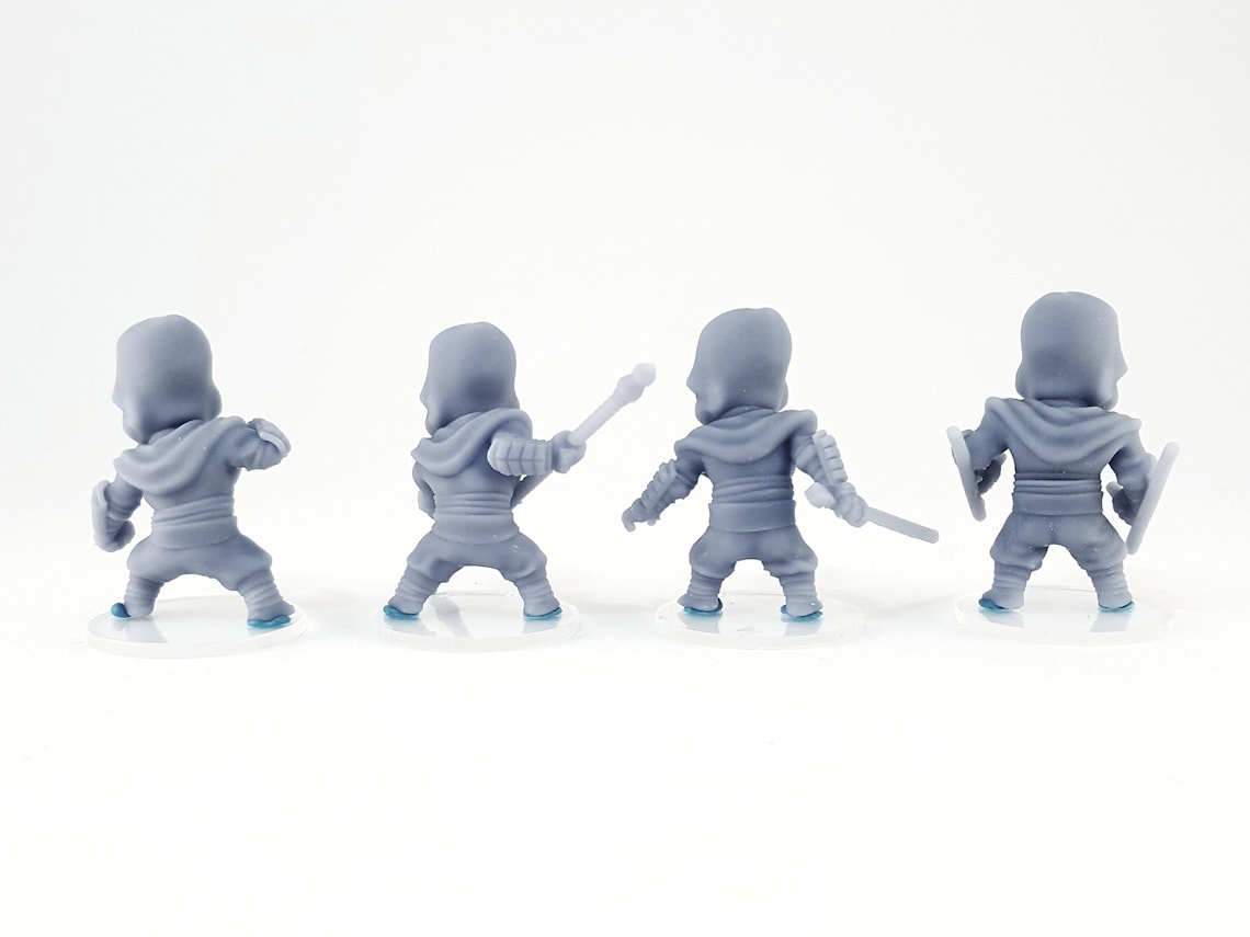 Chibi Sole Soldiers Classic X4 3d Printed Miniatures - Etsy