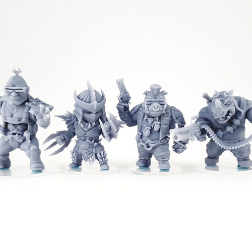 Chibi Jaws Set 3d Printed Miniatures - Etsy
