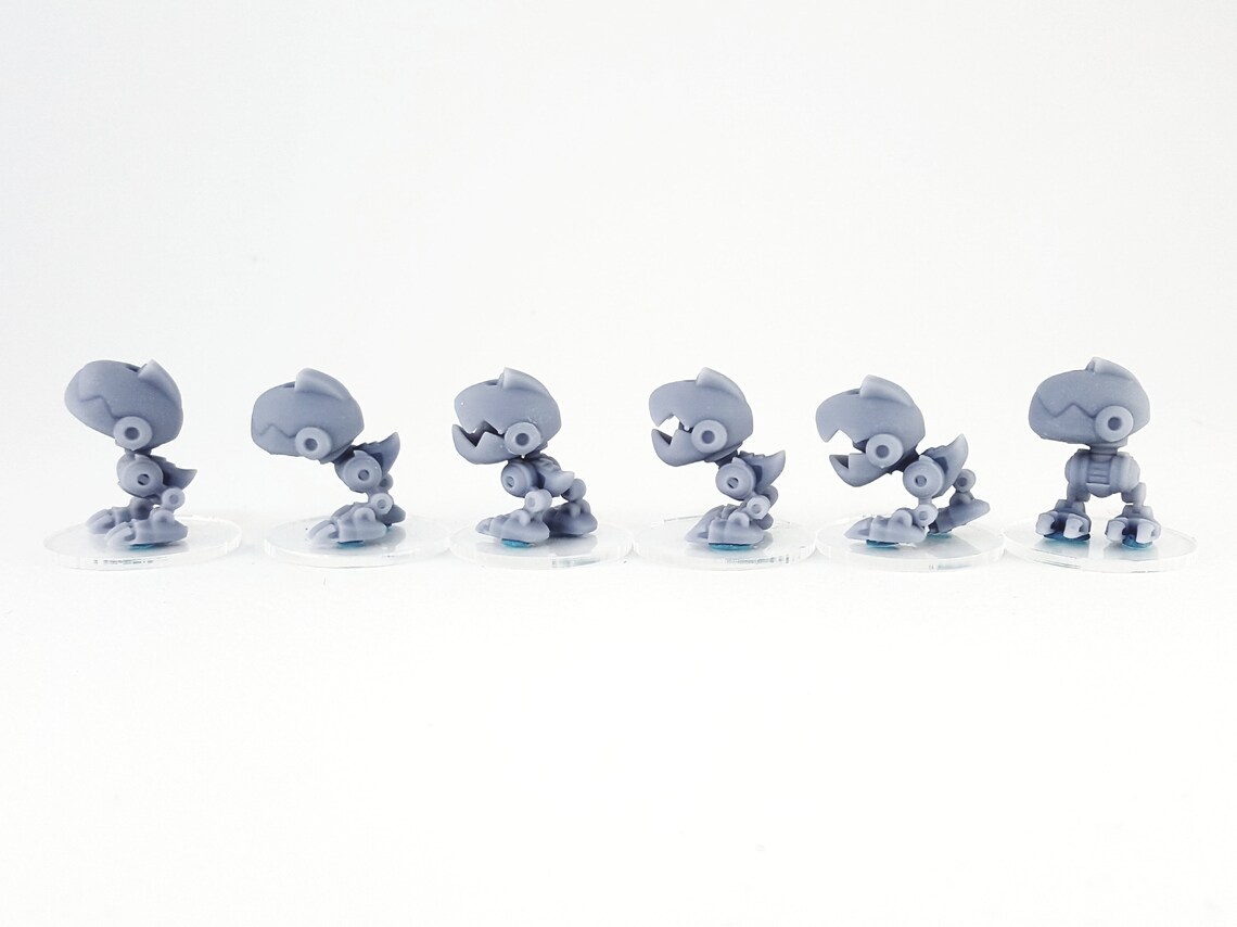 Chibi Mirrored Mini Moles X6 3d Printed Miniatures - Etsy