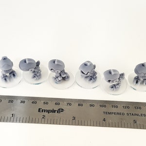 Chibi - Mirrored Mini Moles X6 - 3d Printed Miniatures - Etsy