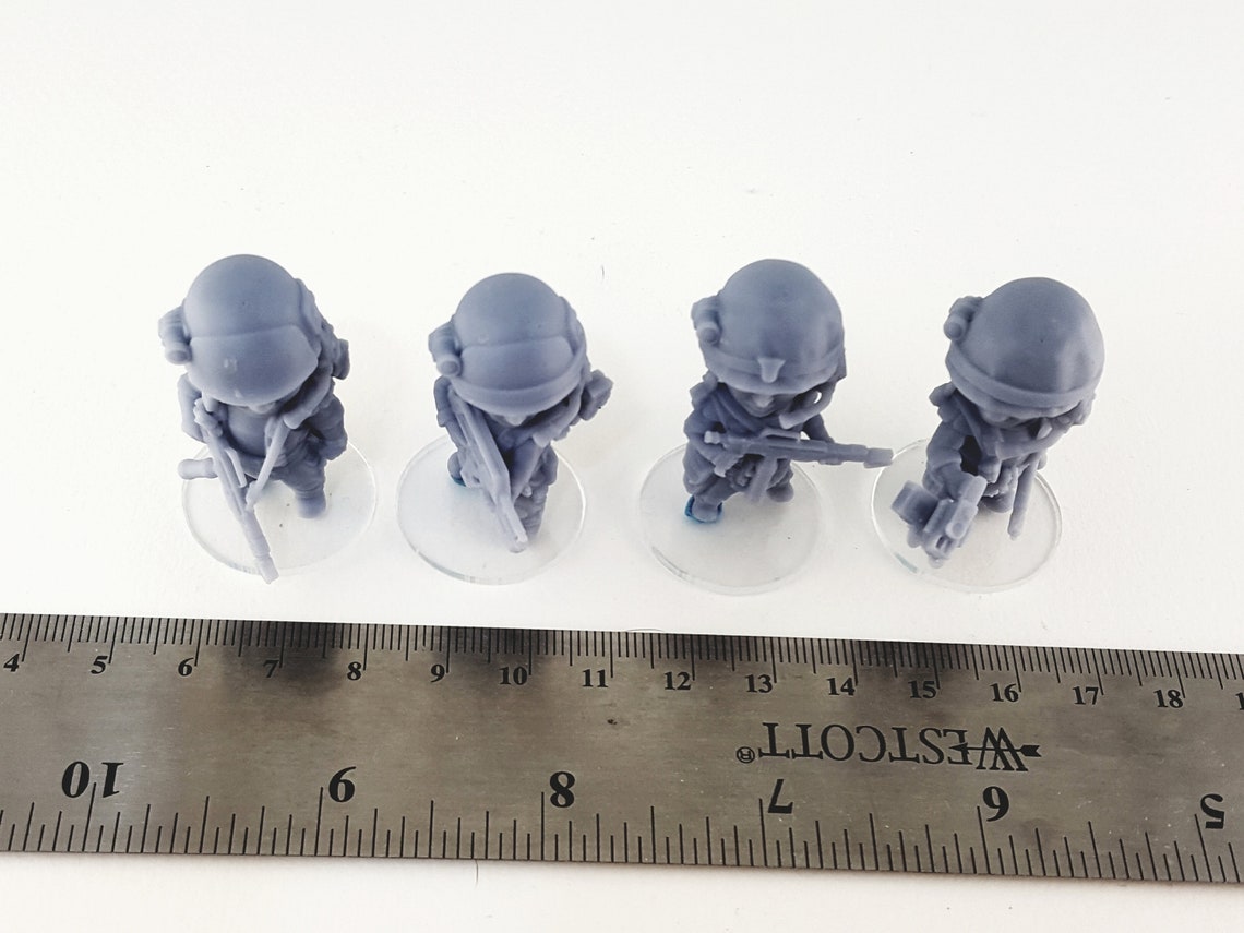 Chibi USMC Set 3 3d Printed Miniatures - Etsy