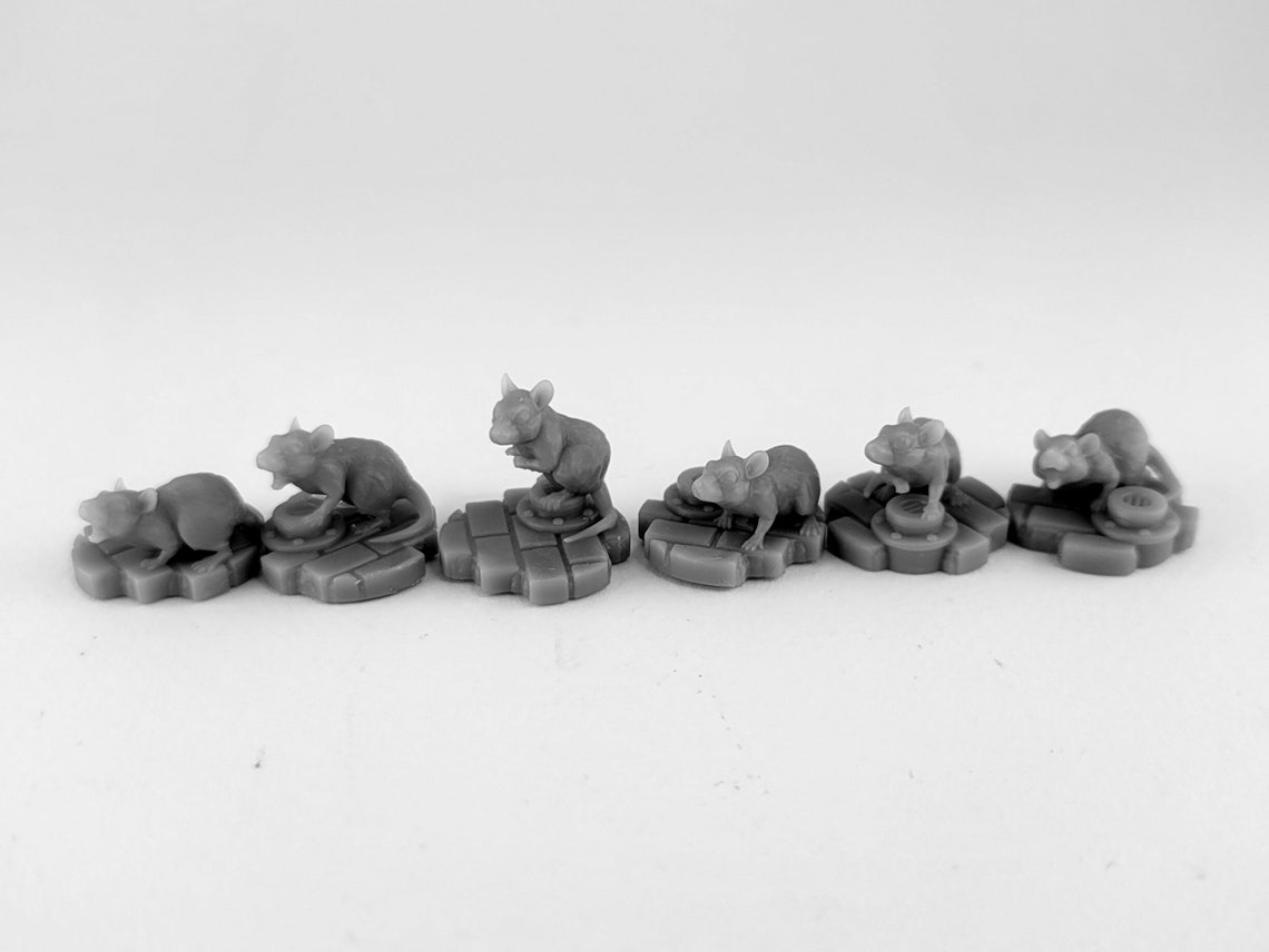 Chibi Rats 3d Printed Miniatures - Etsy