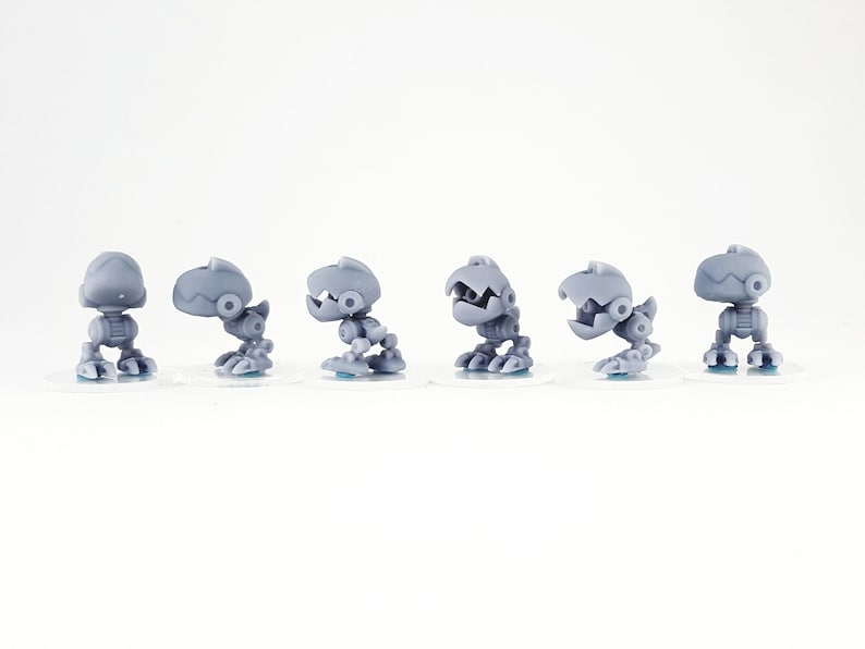 Chibi Mirrored Mini Moles X6 3d Printed Miniatures - Etsy