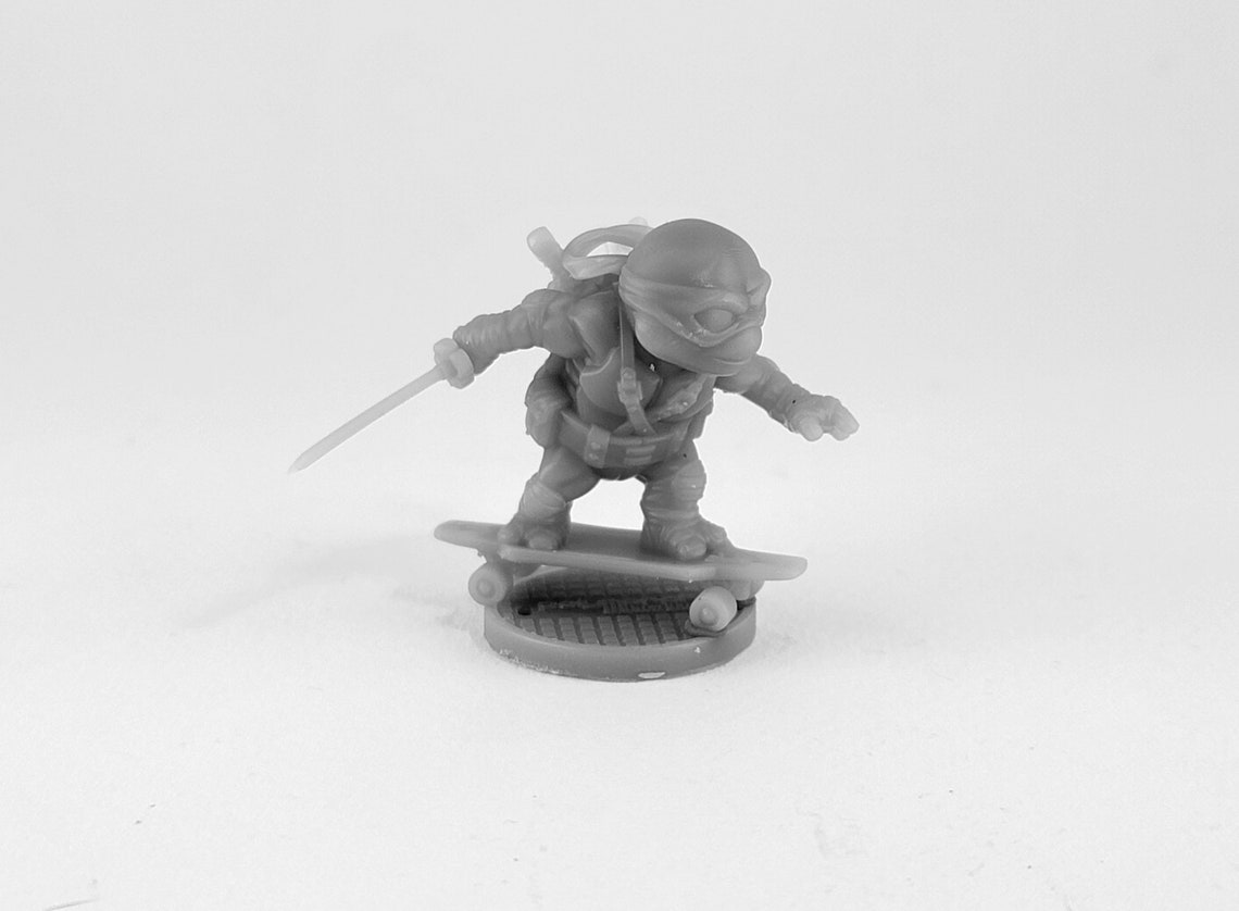 Chibi Skateshop Turtle Set 3d Printed Miniatures - Etsy