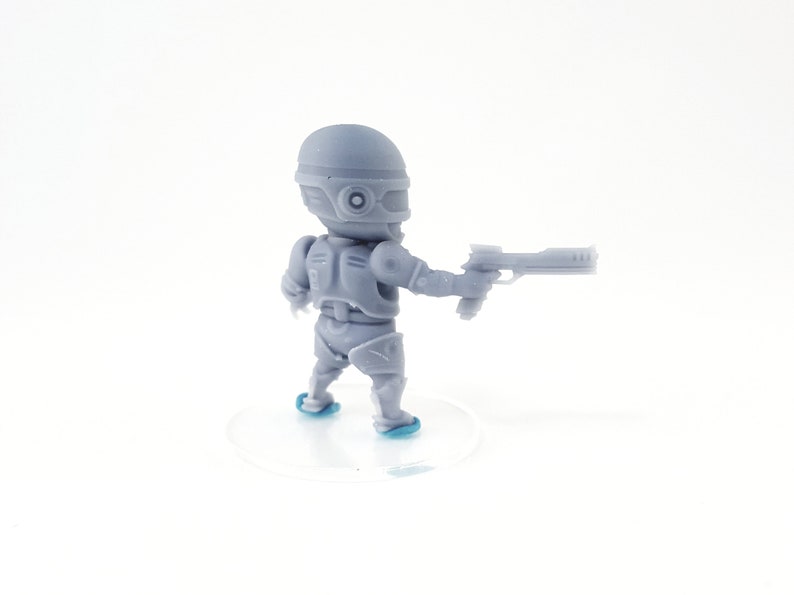 Chibi Robocop 3d Printed Miniature - Etsy Australia