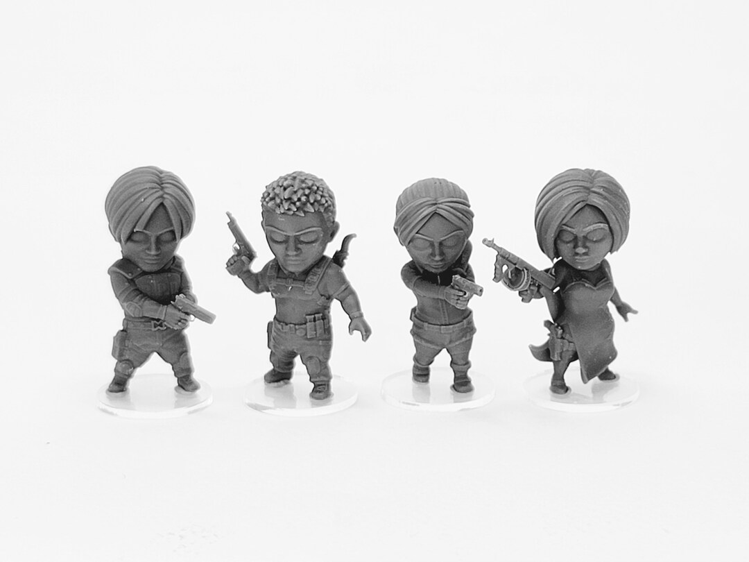 Chibi - Resident Evil Heroes Set 1 - 3d Printed Miniatures - Etsy
