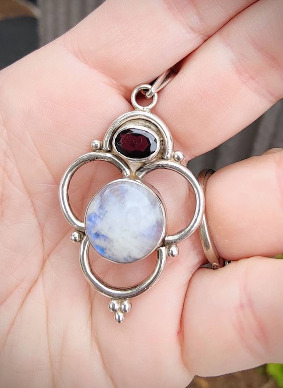 moonstone heavy silver statement - Gem