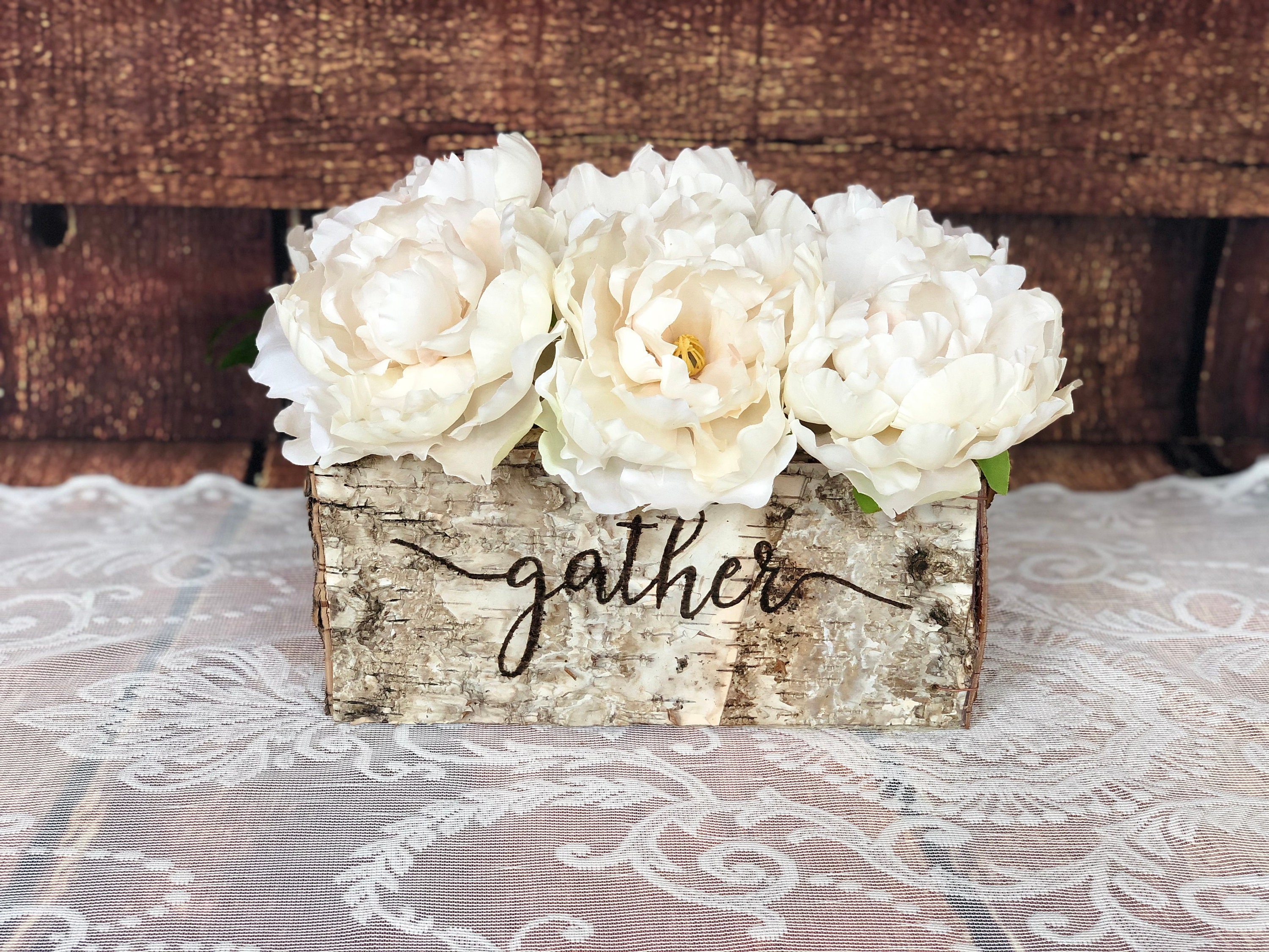 Gather sign wood Table centerpiece rustic Fall centerpiece | Etsy