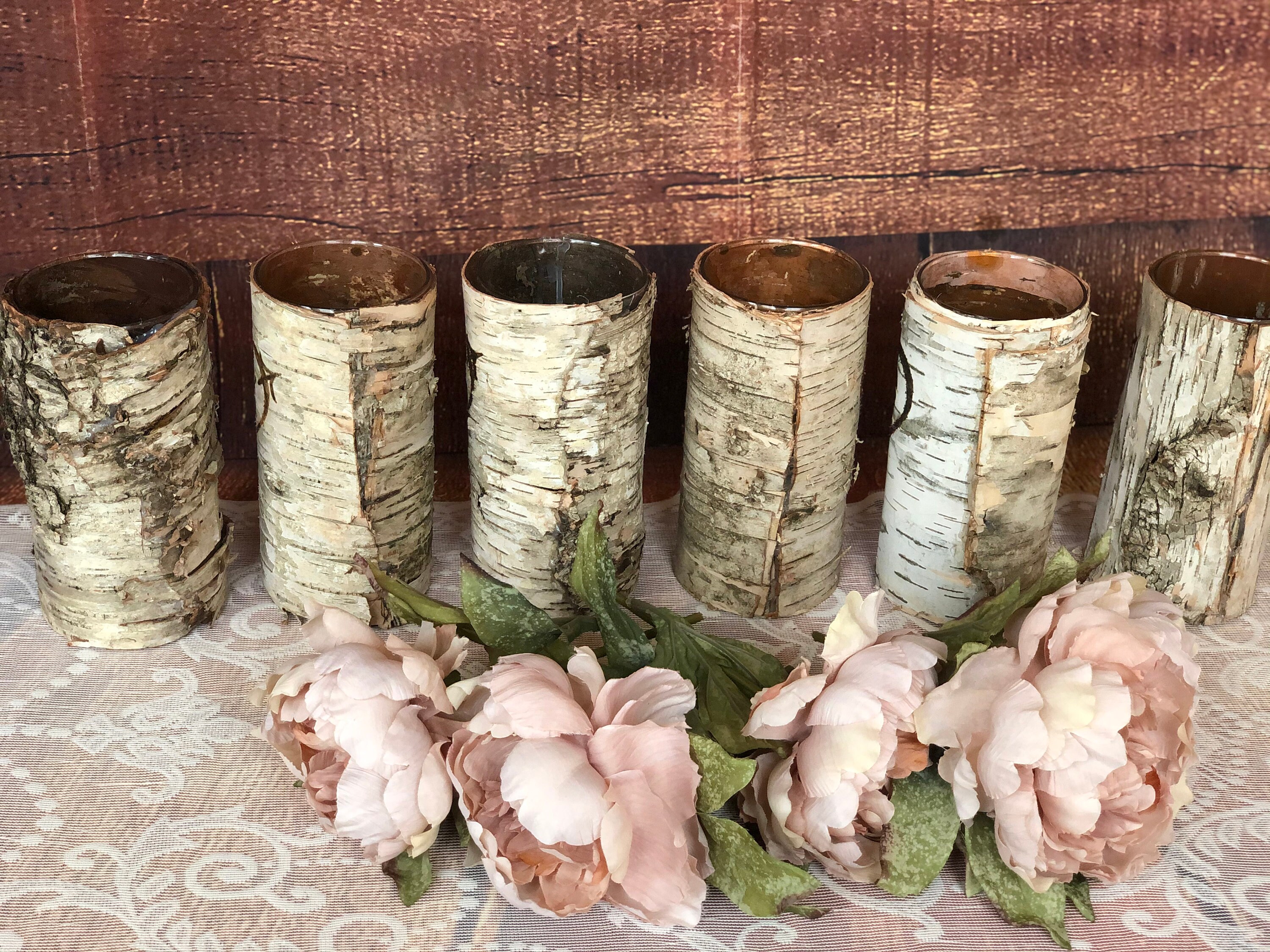 Wedding centerpiece Wood vase Rustic wedding centerpiece | Etsy