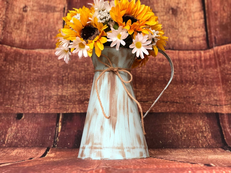 Water Pitcher Sunflower Decor for Kitchen Centerpieces for - Etsy