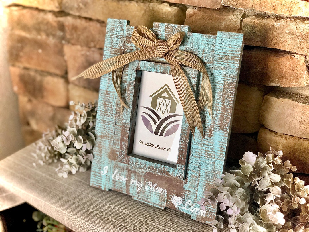I love you mom picture frame rustic Gift for mom birthday personalized ...
