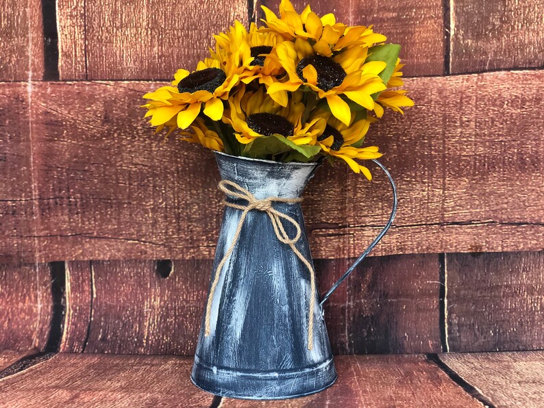 Water Pitcher Sunflower Decor for Kitchen Centerpieces for - Etsy