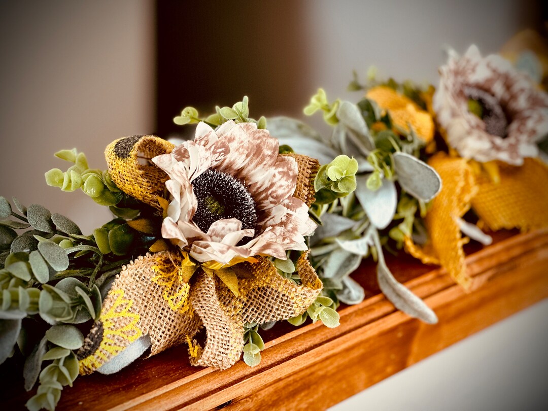 Sunflower Fall Garland for Mantle Autumn Garland for Doorway Fall ...