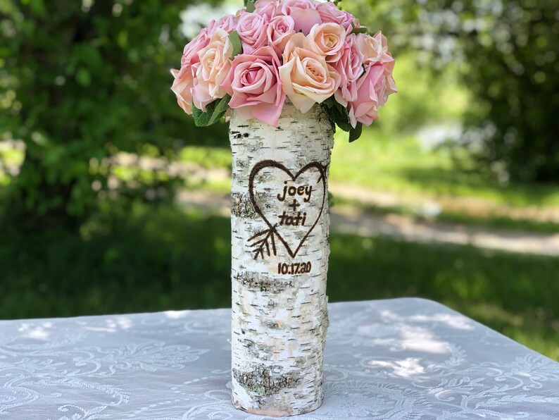 Wedding Centerpiece Wood Vase Rustic Wedding Centerpiece - Etsy