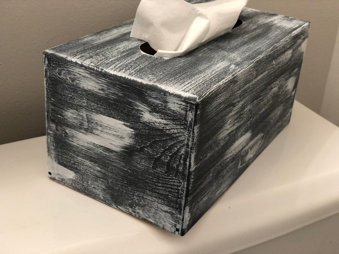 Rustic Wood Tissue Box Cover Rectangular Rustic Home Decor - Etsy