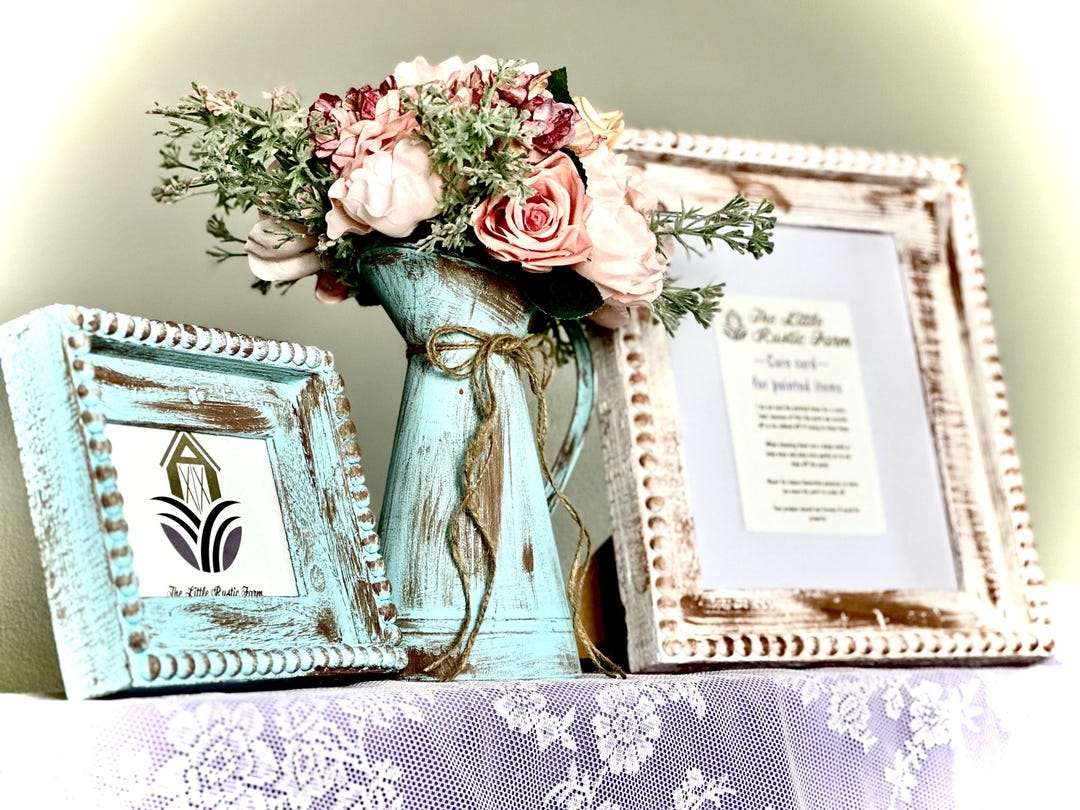 Wooden Beaded Bobbin Picture Frame | Bubble Photo Frames | Hand Painted ...