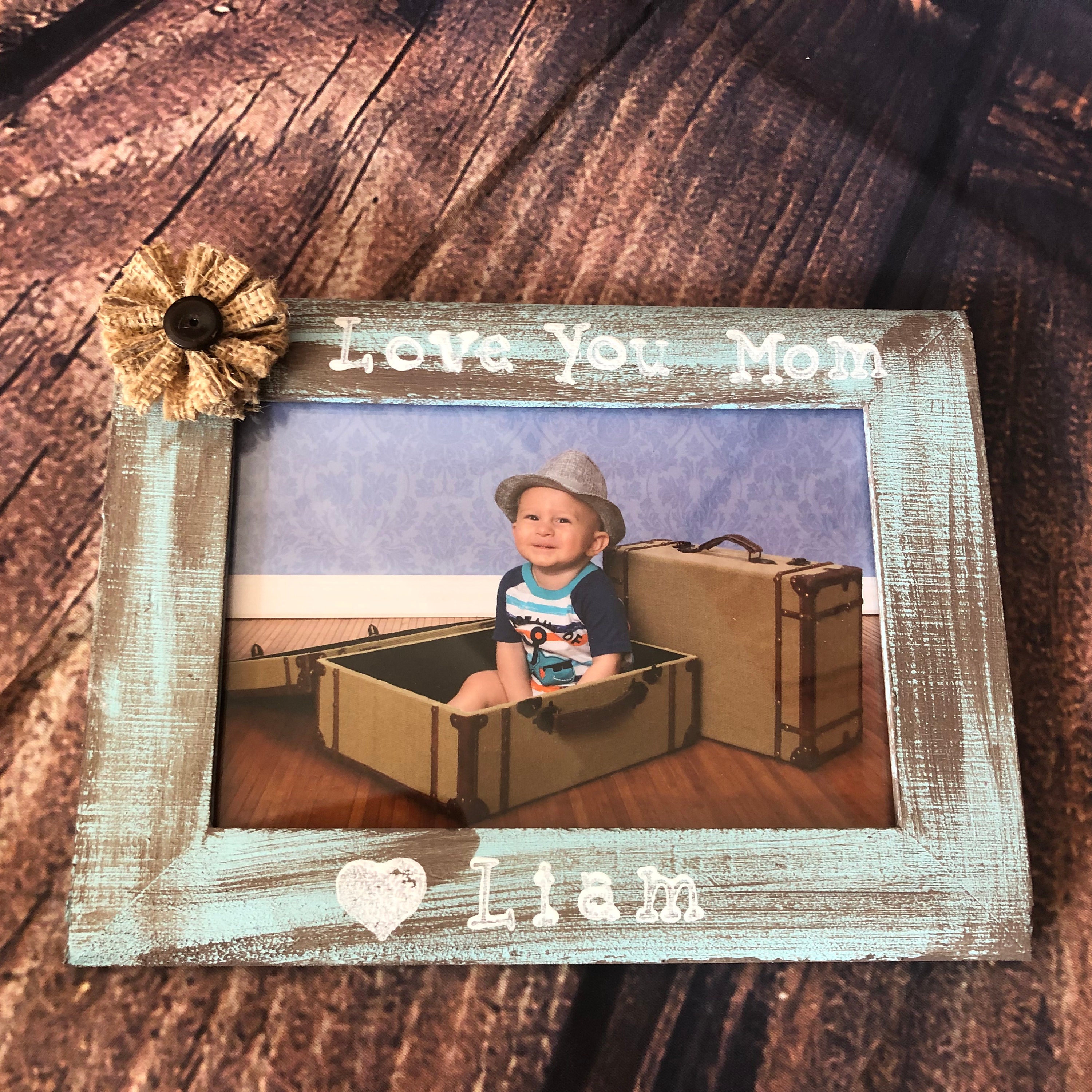 I love you mom picture frame rustic Gift for mom birthday - Etsy.de