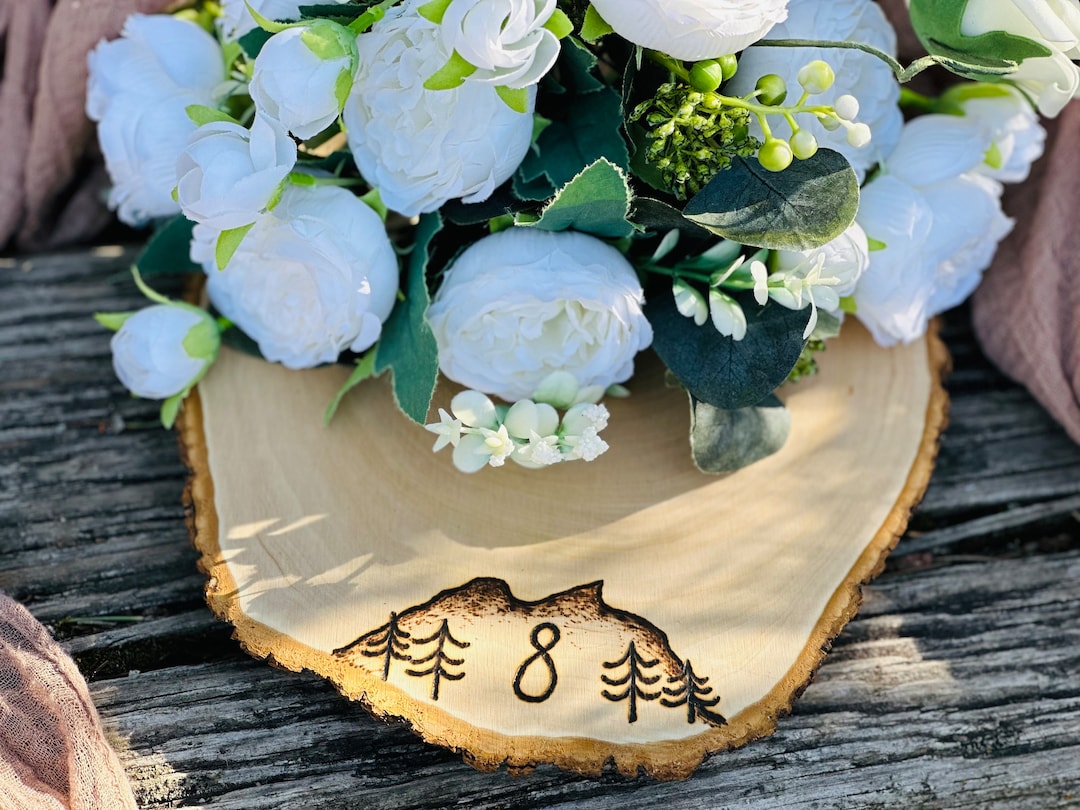 Wooden Wedding Table Numbers - Rustic Table Numbers for Wedding - Wood ...