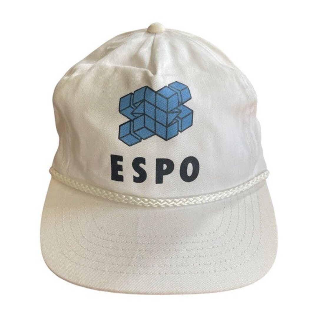 Vintage White and Blue ESPO Trucker Hat With Tetris Style - Etsy