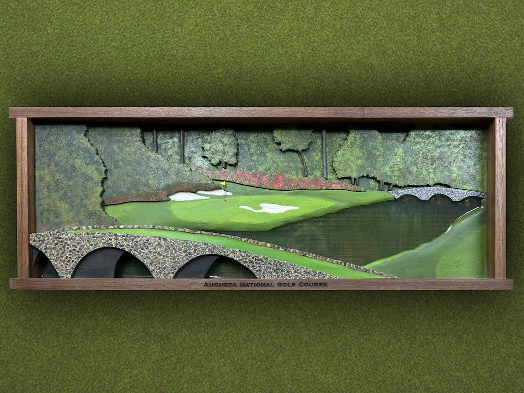 Shadow Box of Hole #12 Golden Bell at the Masters - Etsy