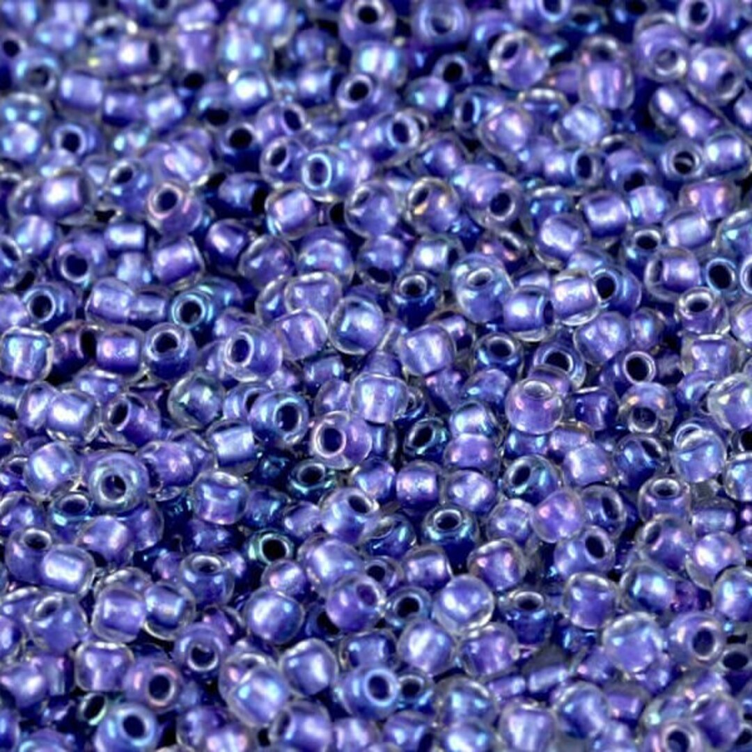 11-265 TOHO 11/0 Round - Inside-color Rainbow Crystal/metallic Purple ...