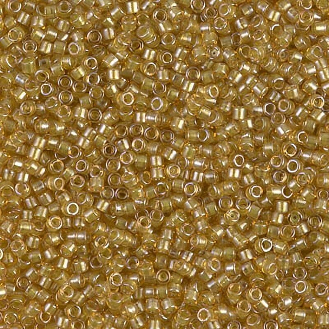 DB0911 Delica 11/0 Sparkling Light Peridot Lined Topaz - Miyuki Seed ...