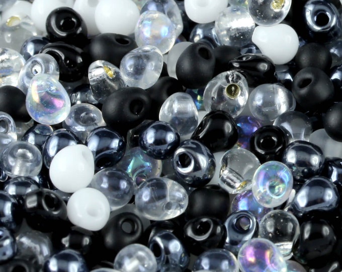 DP-MIX-19 Salt & Pepper - Miyuki Drop Beads Mix 3.4mm - Etsy