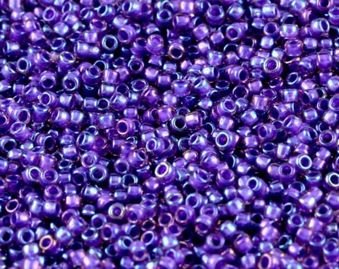 15-928 TOHO 15/0 Round - Inside Color Rainbow Rosaline / Opaque Purple ...