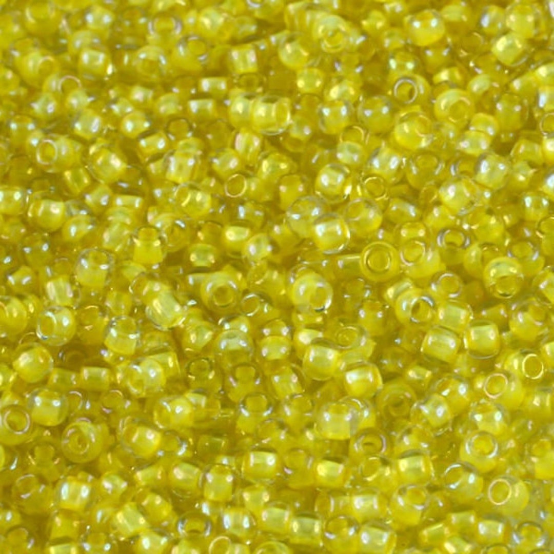 11-192 TOHO 11/0 Round - Inside-color Crystal/yellow Lined - TOHO Seed ...