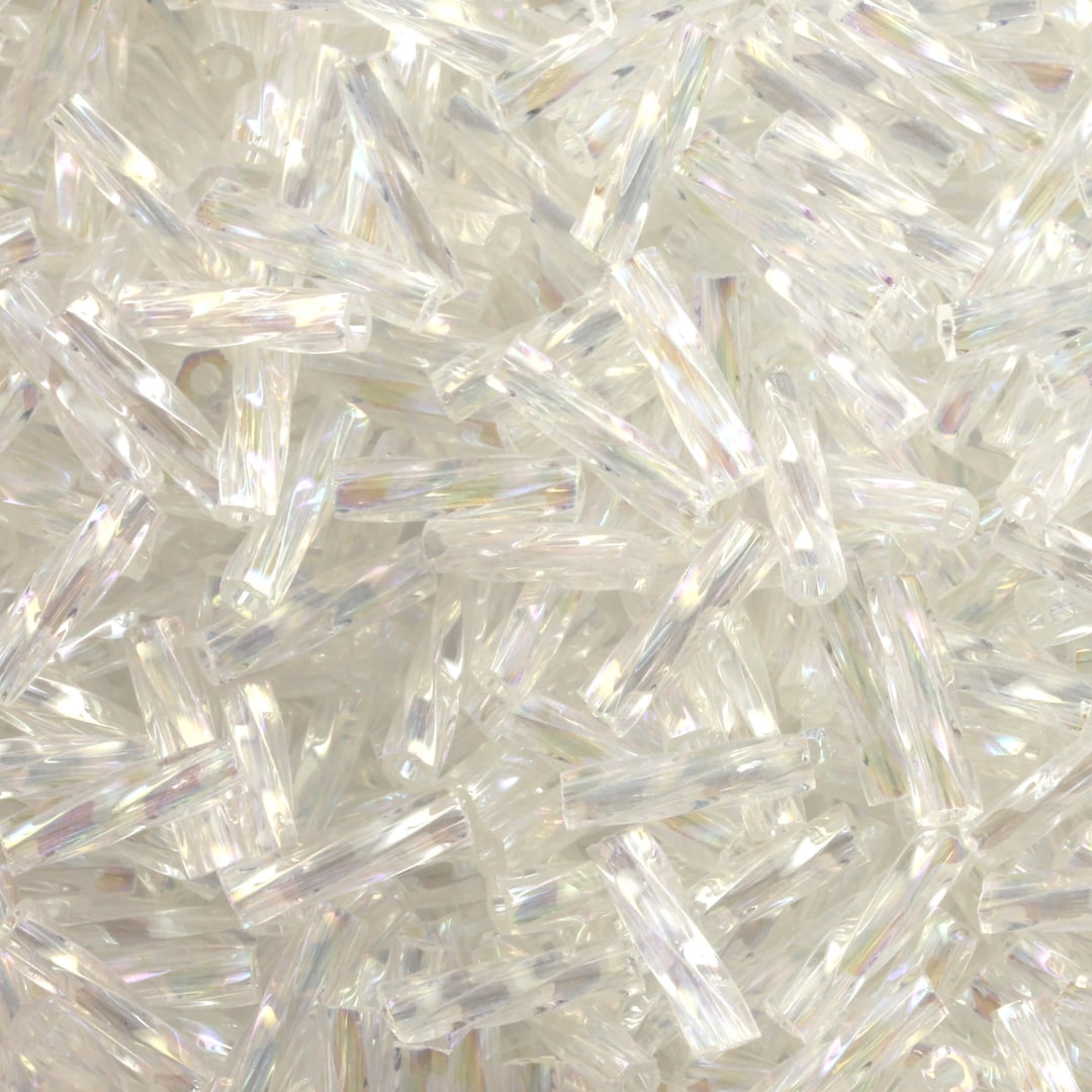 TW-03-161 Transparent Rainbow Crystal TOHO 9mm Twisted Bugle Beads 3 - Etsy