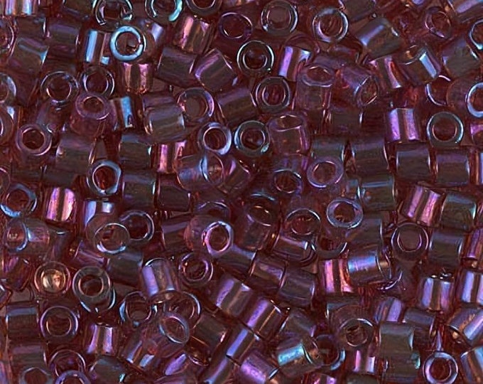 DBL0104 Delica 8/0 Transparent Claret Rainbow Gold Luster - Miyuki Seed ...