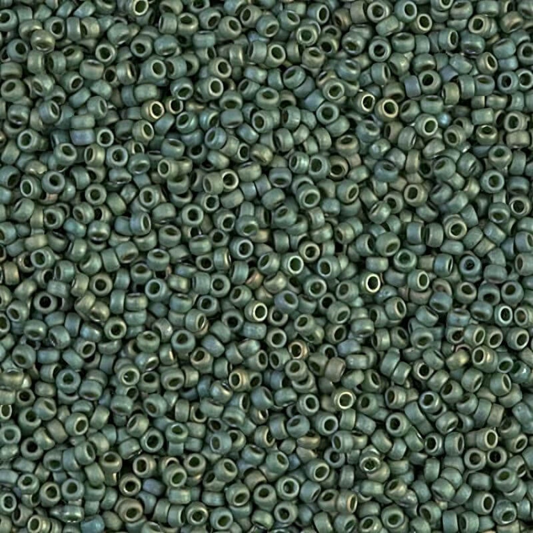 15-2031 Matte Metallic Sage Green Luster 15/0 Miyuki Round - Etsy