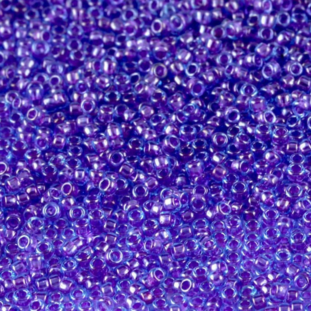 15-252 TOHO 15/0 Round - Inside-color Aqua/purple Lined - TOHO Seed ...