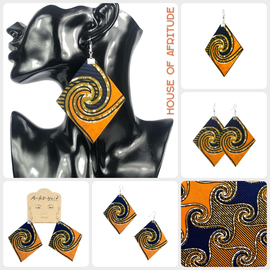 African Print Earrings Ankara Earrings Fabric Earrings | Etsy