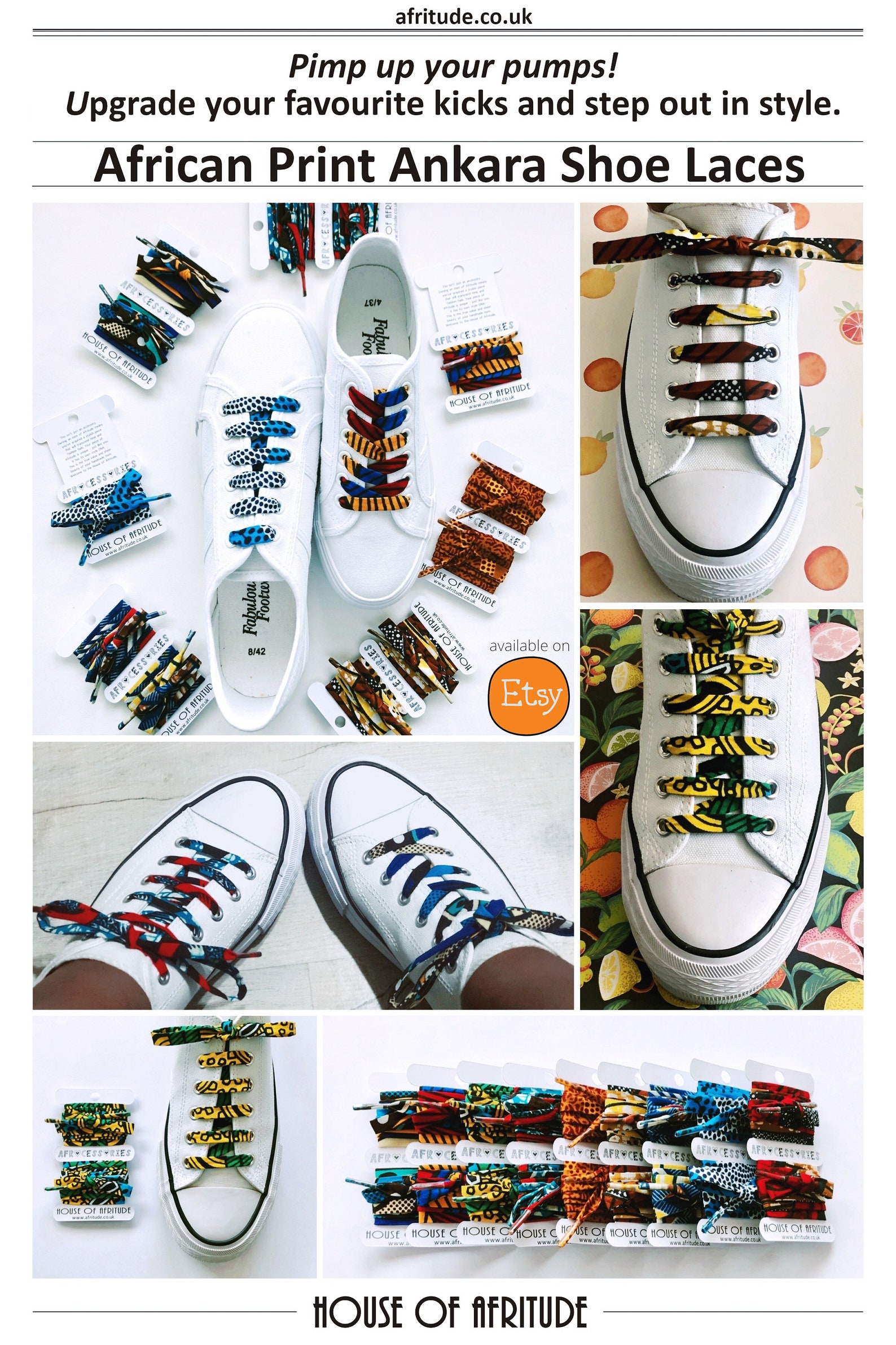 African Print Shoe Laces, Ankara Shoe Laces, Sneaker Shoestrings, Wax ...