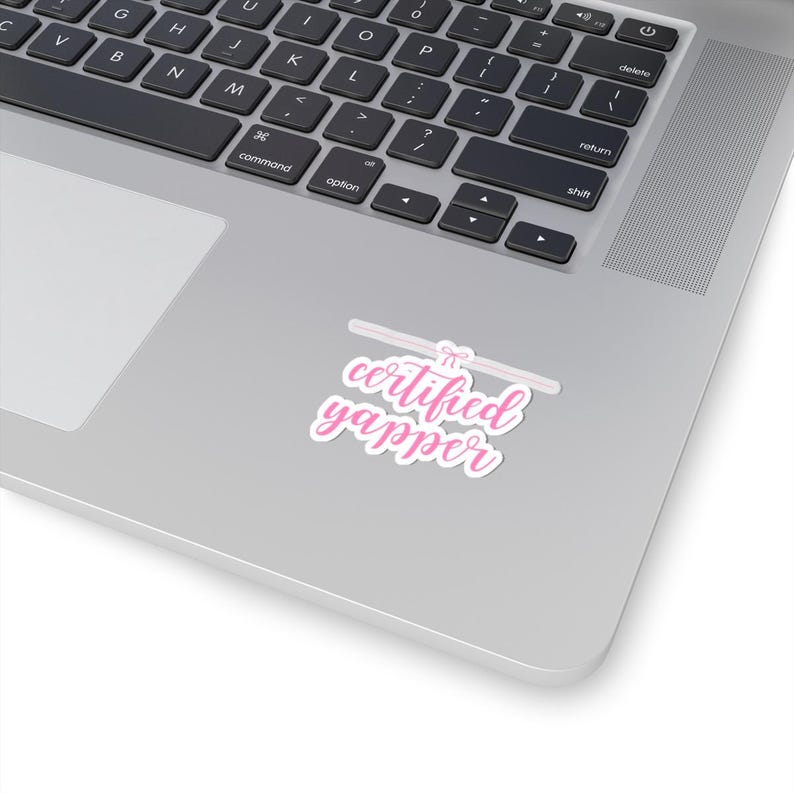Certified Yapper Sticker, Pink Bow Funny Trendy Laptop Decals, Water ...
