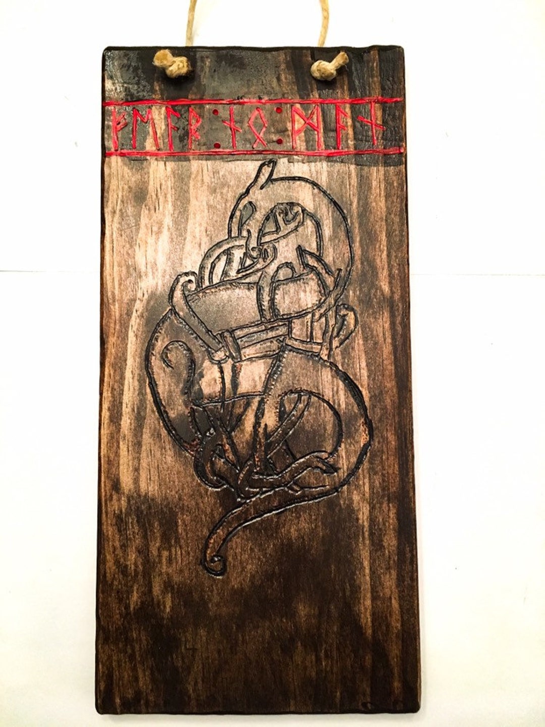 Norse Knot Fenrir / Fenris Wolf Wall Plaque / Wall Hanger. *pagan ...