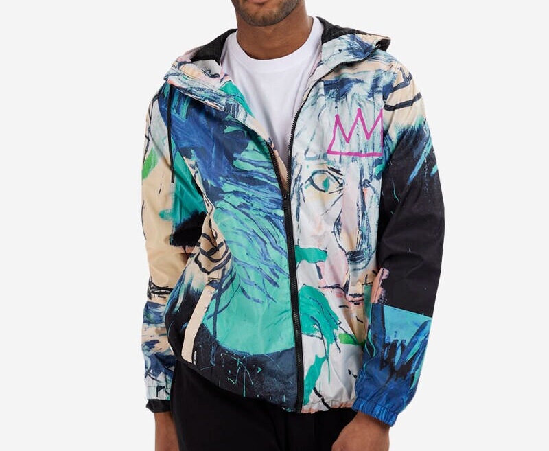 NEW, Members Only X Jean-michel Basquiat Hooded Windbreaker Jacket ...