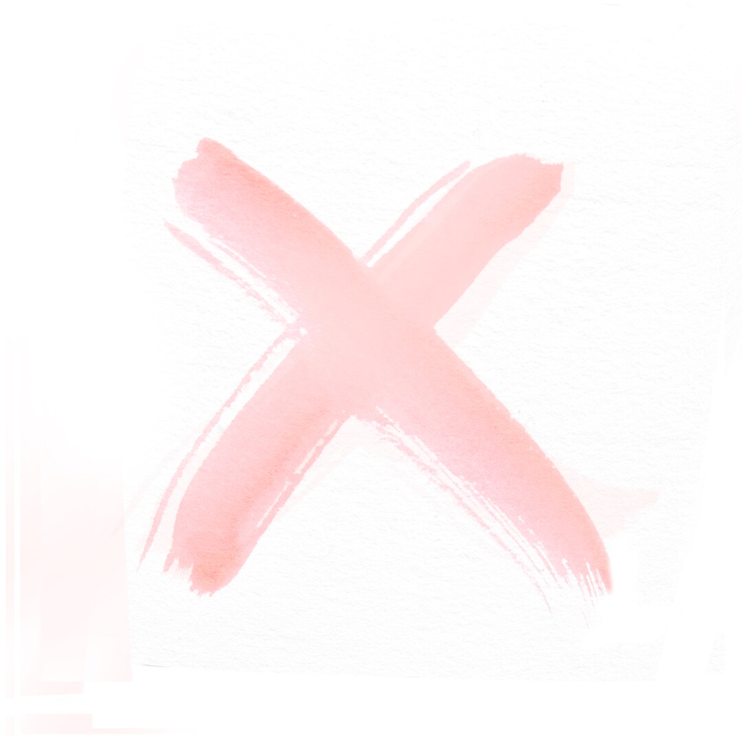 Set of Two Square XO Hugs and Kisses Print, Blush Pink Watercolour XO ...
